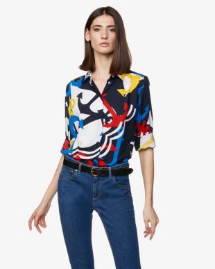 United Colors of Benetton - Chemise en Modal all-over