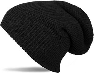 STYLEBREAKER - Bonnet Long, Chaud, Hiver, Unisexe 04024004, Couleur:Noir