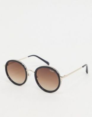 Quay Australia - Firefly - Lunettes de soleil rondes - Noir