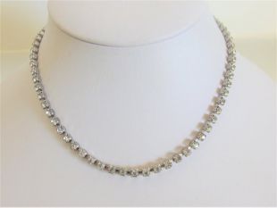 Unbranded - Collier en strass en verre clair des années 1960 Collier ...