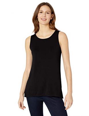 Amazon Essentials - Amazon Essentials Women's Solid Swing Tank, Black, M