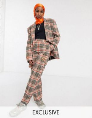 Collusion - oversized check blazer