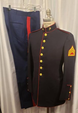 Unbranded - vintage WW2 Marines Dress Blues Uniform avec le col EGA L ...