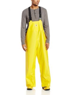 Carhartt - Men's Mayne Lightweight PVC Bib Overalls,Yellow,Large