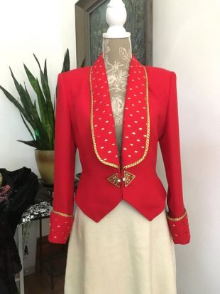 Unbranded - 80s// Red //Jacket//Blazer//Circus//Size 4//Size S ...