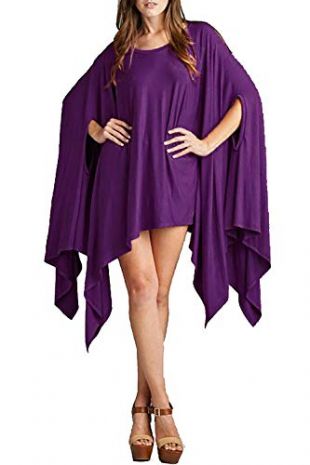 Vivicastle - Vivicastle Women's Loose Bat Wing Dolman Poncho Tunic ...