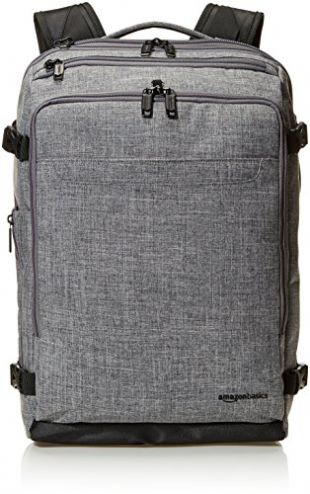 amazonbasics - AmazonBasics Slim Carry On Travel Backpack, Grey - Weekender