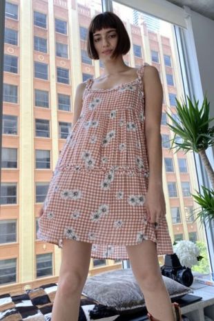 Dress Forum - Dress Forum Ruffle Tie-Back Mini Dress