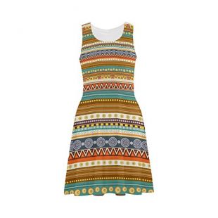 sundress - MAIHT Aztec Tribal Pattern Print Dress Women's Summer ...
