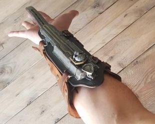 Unbranded - Edward Cosplay Hidden Blade Vambraces, réplique en cuir de ...