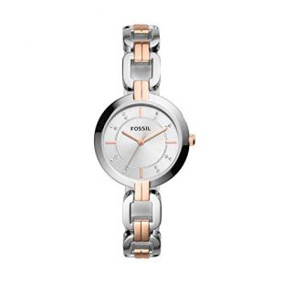 Fossil - Fossil Women's Kerrigan Quartz Two-Tone Stainless Steel Dress ...