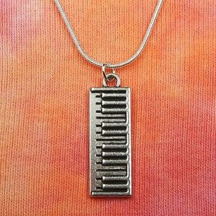 Keyboard Necklace, Piano Key Organ Musical Instrument Charm Pendant ...