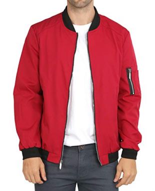wulful - WULFUL Mens Casual Lightweight Jacket Softshell Flight Bomber ...