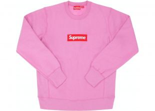 Supreme - Supreme Box Logo Crewneck (FW15) Heather Pink
