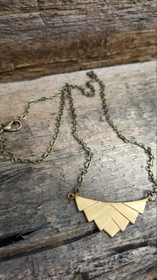 SweetHomeNashville - Boho Aztec Gold Rustic Gold Charm Mixed Metal Necklace