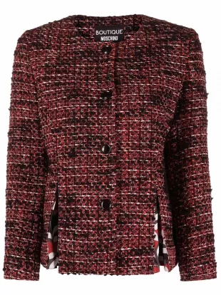 Mosqhino - box-pleat tweed jacket