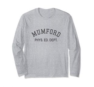 Unbranded - Mumford Phys Ed Dept design | Cool 80s graphique Manche Longue