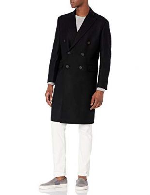 Calvin Klein - Calvin Klein Men's Short Double-Breasted Overcoat