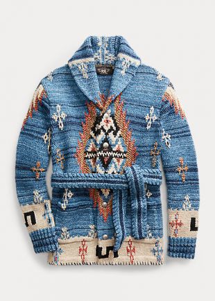 Ralph Lauren - RRL Hand-Knit Indigo Ranch Cardigan