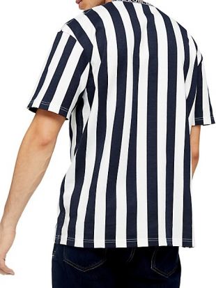 Topman - Tshirt a rayures verticales