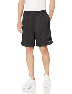 Champion - Champion Men's Long Mesh Short With Pockets,Black,LARGE