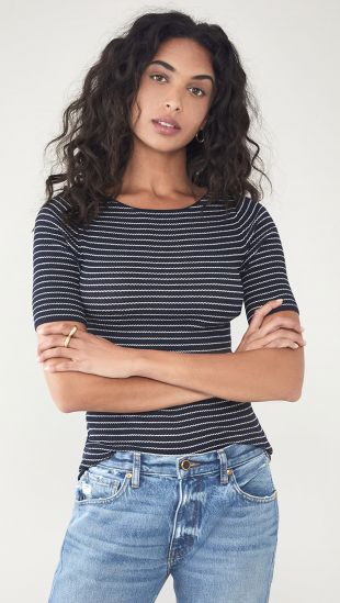 vince - Stripe Ribbed Shirt