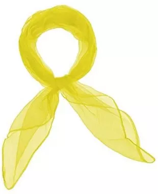 Lady's retro 50's lemon neck scarf