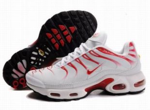 Nike - Nike Air Max TN Hommes Cuir Blanc Rouge sport Noir Elite : Nike ...