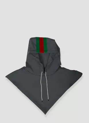 Gucci - Gucci Men's Signature Stripe Reflective Hood in Grey