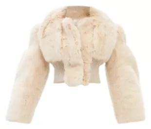 Givenchy - Faux Fur Cropped Jacket