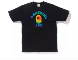 BAPE - Rainbow College Tee
