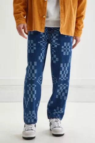 BDG - Bow Fit Jean – Checkerboard Print