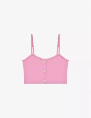 Maje - Madeny Braid Trim Crop Top
