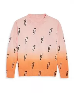 Aqua - Girls' Ombre Lightning Bolt Sweater