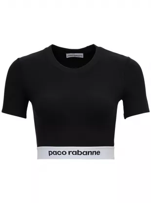 Paco Rabanne - Logo Band Cropped Top