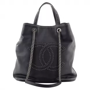 Chanel - Coco Eyelets Shopping Tote Caviar Large