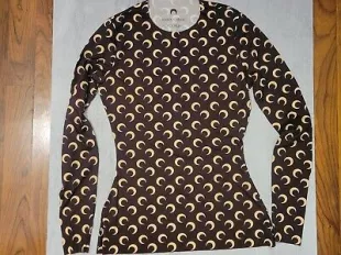 Marine Serre - Crescent Moon Print Turtleneck Top