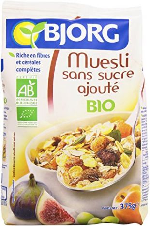 BJORG - Bjorg Muesli sans sucres Ajoutés Bio 375 g