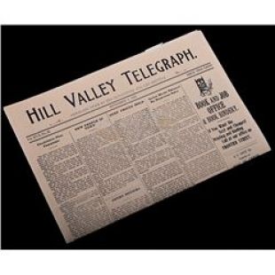Back To The Future 3 - 1885 Hill Valley Telegraph Newspaper