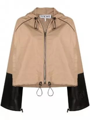 Loewe - Hooded Jacket with Leather Cuffs
