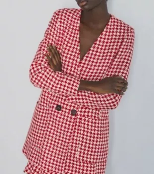 Zara - Houndstooth Frock Coat