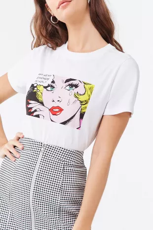 Forever 21 - Comic Book Woman Tee