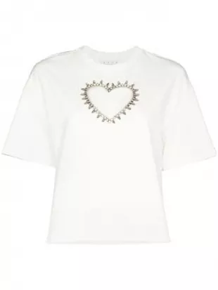 area - Heart Cut-Out T-shirt