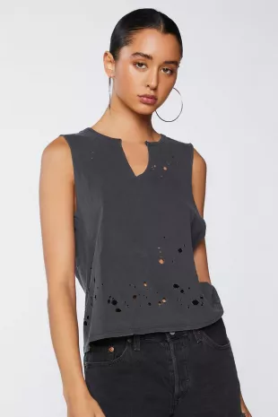 Forever 21 - Distressed Muscle Tee