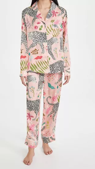 Karen Mabon - Snow Leopard Long Pajama Set