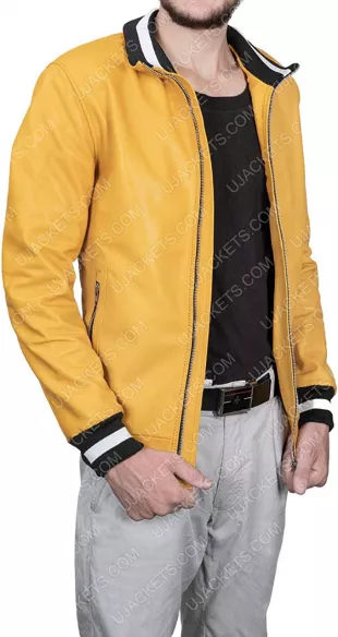 SHAZMEEN - Mens Casual Lightweight Softshell Yellow Mustard Bomber ...