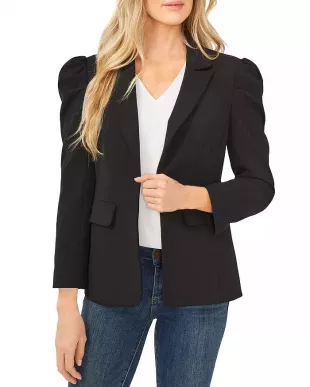 cece - Puff Shoulder Ponte Blazer