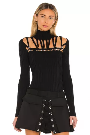 Dion Lee - Beaded Braid Skivvy Top