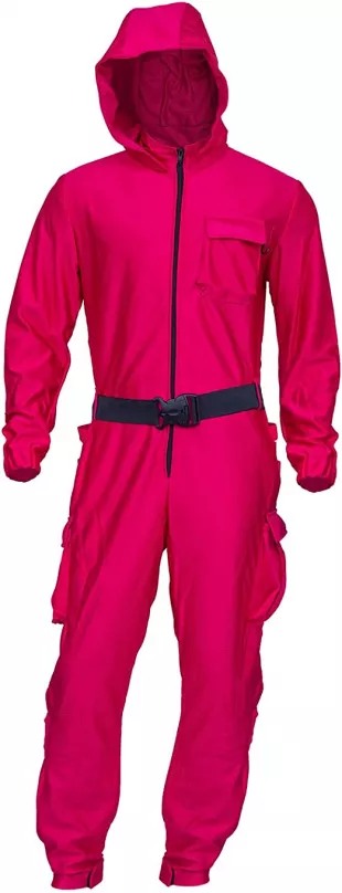 rabbaniz - Men Pink Jumpsuit Cosplay Costumes for Adult Outfit Halloween