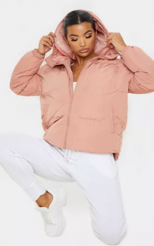 Pretty Little Thing - Rose Hooded Zip Up Puffer Jacket